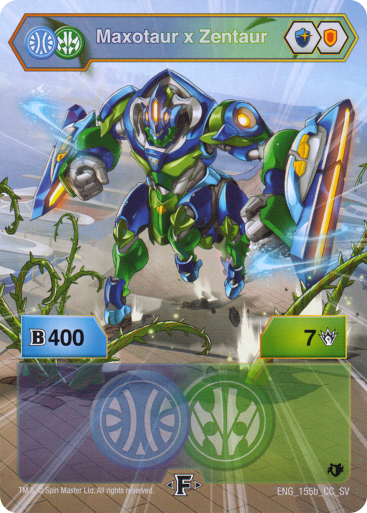 Aquos Ventus Maxotaur x Zentaur (Shields of Vestroia) - The Bakugan Wiki
