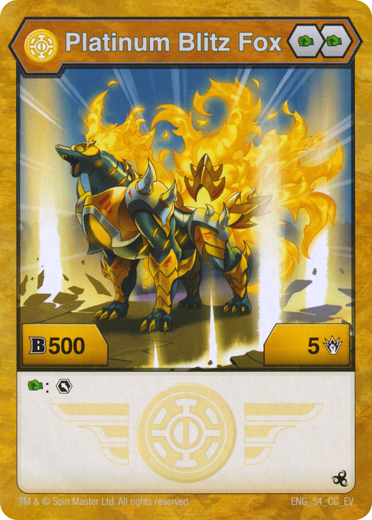 Aurelus Platinum Blitz Fox (EV) - The Bakugan Wiki