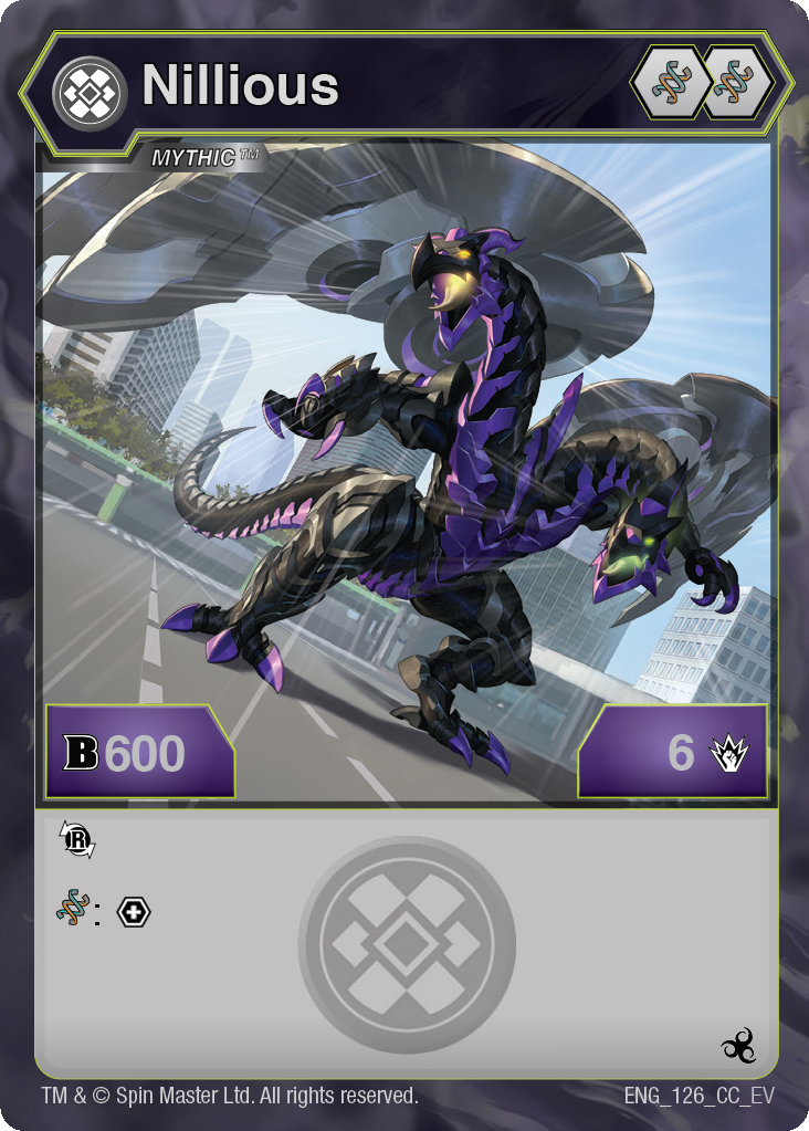 Darkus Nillious (EV, Mythic) - The Bakugan Wiki