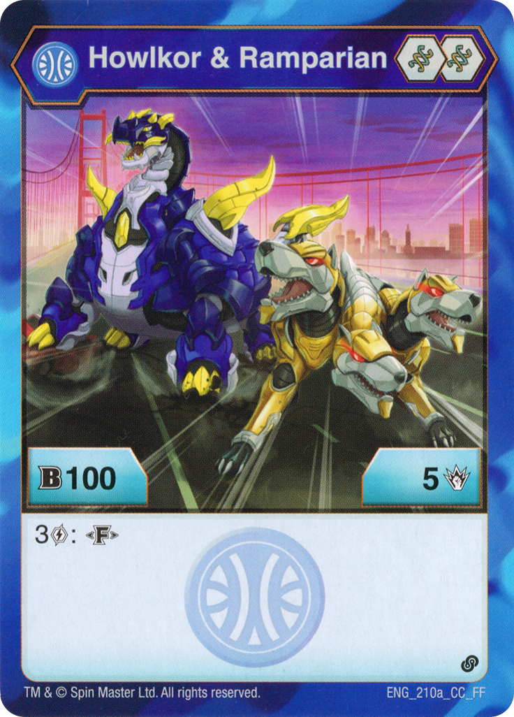 Aquos Howlkor & Ramparian (Fusion Force, 210a) - The Bakugan Wiki