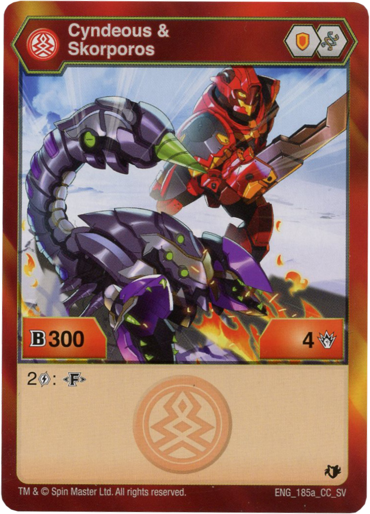 Pyrus Cyndeous & Skorporos (Shields of Vestroia) - The Bakugan Wiki