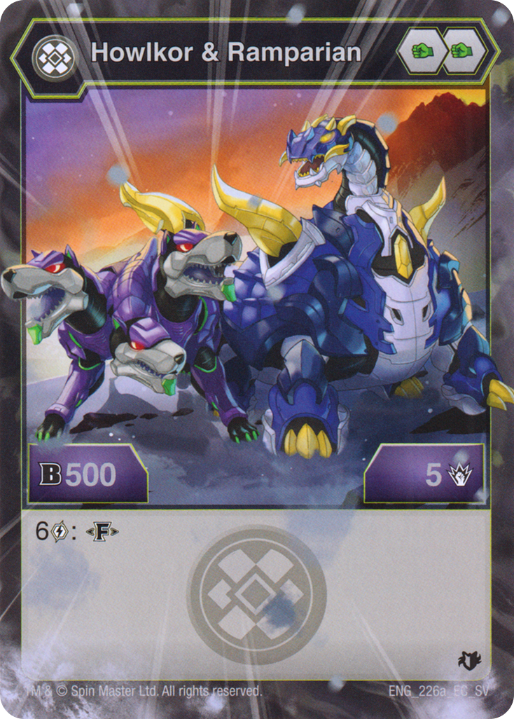 Darkus Howlkor & Ramparian (Shields of Vestroia) - The Bakugan Wiki