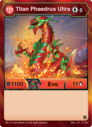 Pyrus Titan Phaedrus Ultra (Age of Aurelus) - The Bakugan Wiki