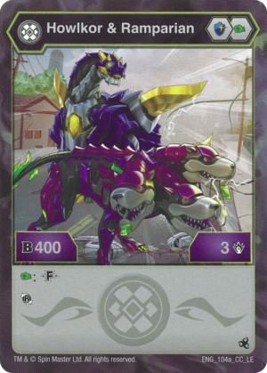 Darkus Howlkor & Ramparian (LE) - The Bakugan Wiki