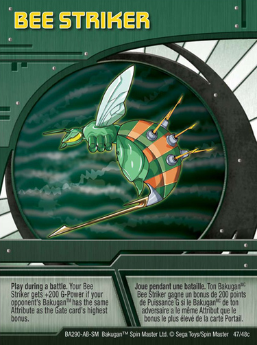 Bee Striker (Card) - The Bakugan Wiki