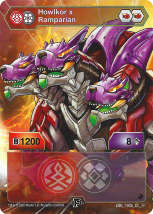 Pyrus Darkus Howlkor x Ramparian (Fusion Force) - The Bakugan Wiki